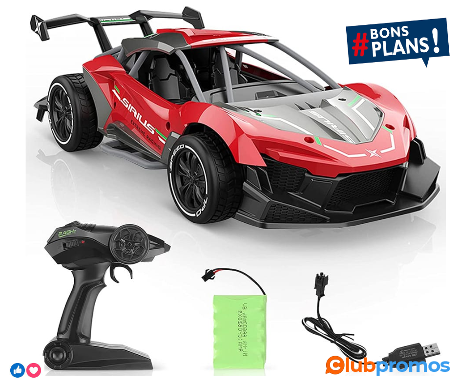 deal - HOWMOURZ Voiture télécommandée en métal échelle 1:14 pour Enfant 2,4GHz Voiture de Course ...