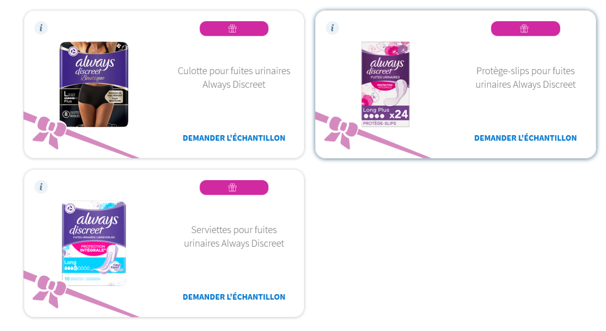 Always Discreet Gratuit : Solution pour les Fuites Urinaires